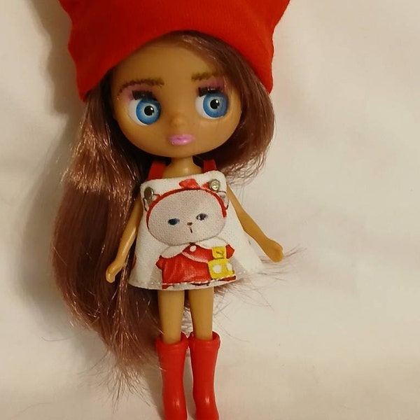 Labubu Macaron Outfit : lovely Orange Set jumpsuit and Cap - Etsy