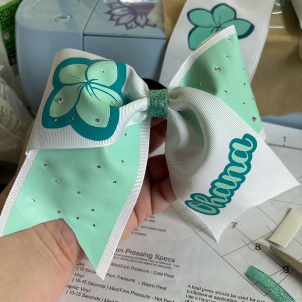 Complete Set of Printable Cheer Bow Template and Loop Graphic Placement ...