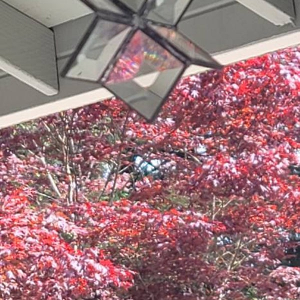 Dichroic 12 Point Moravian Star 3D Beveled Stained Glass Ornament ...