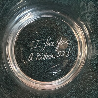 Custom Glass With Handwriting Engraved Personalized Handwriting Gift ...