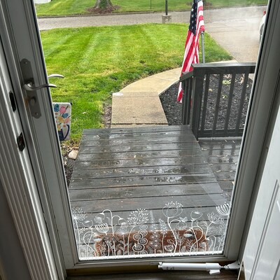 Floral Window Decal by Dizzy Duck Frosted Privacy Window Film ...