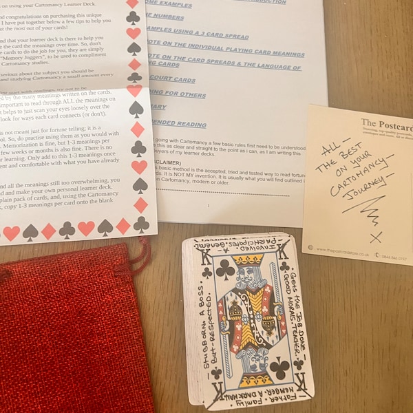 Cartomancy Card Meanings 52 Pages PDF - Etsy