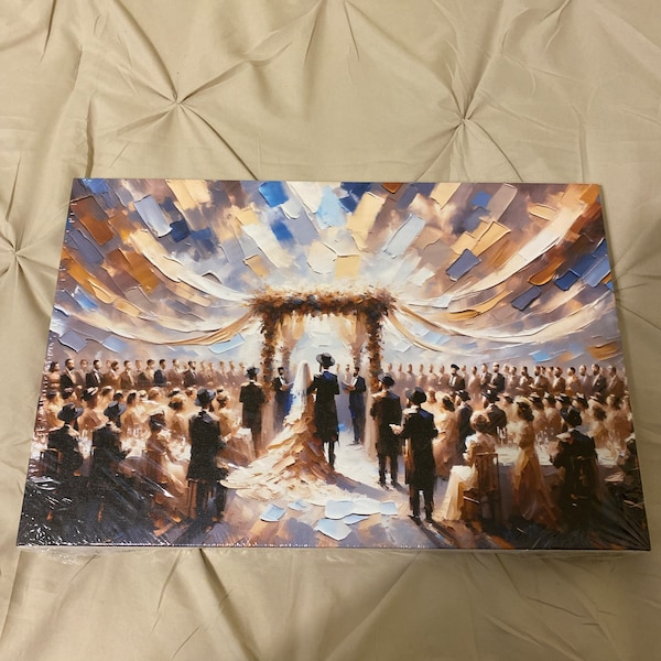 Simchat Torah Canvas Painting, Dancing With Bible Artwork, Jewish ...