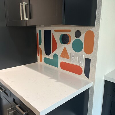 Abstract Shapes Wall Decal Pattern - Etsy