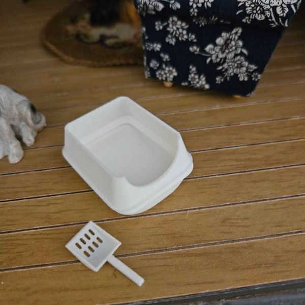 1/12 Scale Cat Litter Box Miniature | Dollhouse Furnitures, Accessories ...
