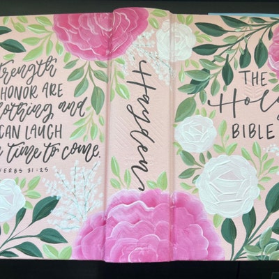 Custom Painted Bible, Painted Bible, Hand Painted Bible, Hand Painted ...