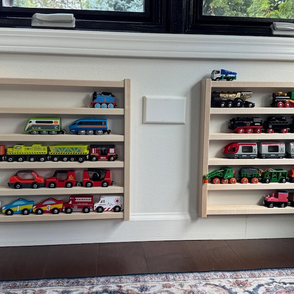 Train Rack Mega - Thomas the Tank Wooden Train Display and Storage Wall ...