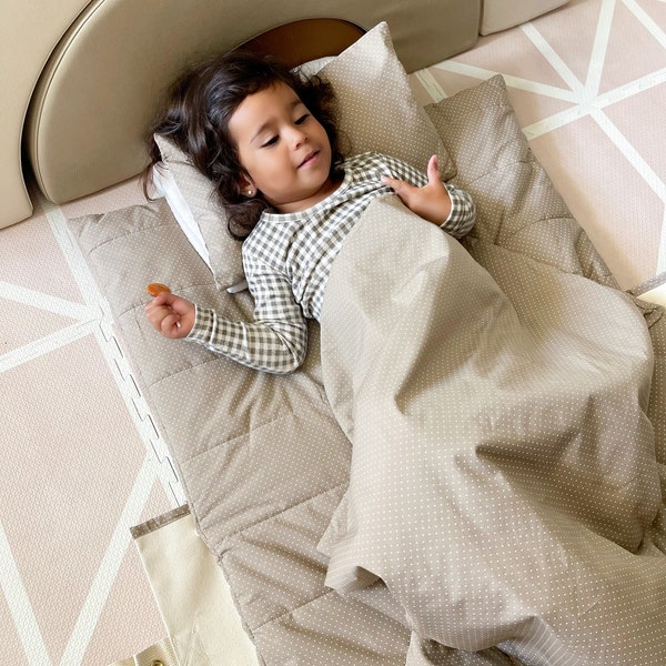 Personalized Kids Nap Mat With Pillow and Blanket / Custom Embroidery ...