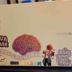 Strong Muslimah Sticker,cute Hijabi Sticker,cute Muslim Stickers,muslim ...