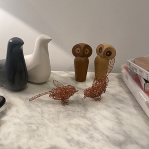 Copper Wire Hummingbird Sculpture Ornament Handmade Gift Wrapped ...