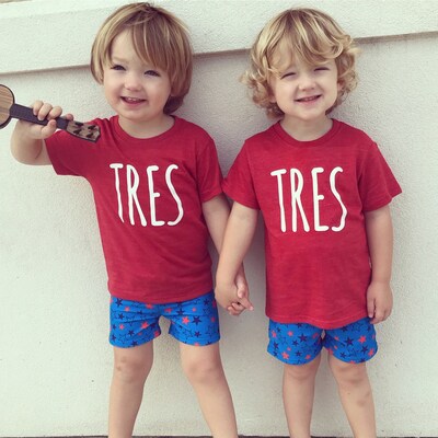 Third 3rd Birthday TRES Tri Blend Toddler T-shirt Infant Toddler Boy ...