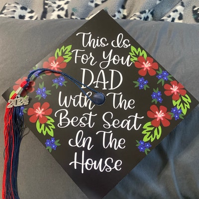 Personalized Grad Cap Topper Graduation Gift Tassel Custom Quote Grad ...