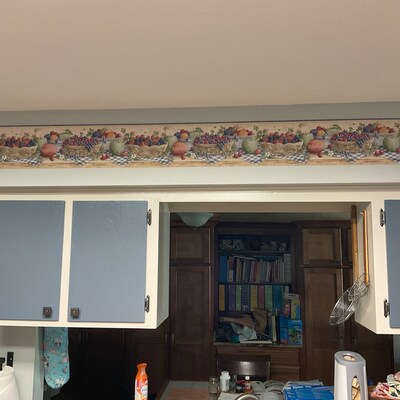 6 1/8 in X 15 Ft Prepasted Wallpaper Borders Floral Wall Paper Border ...