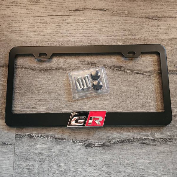 3D GR Gazoo Racing Emblem Badge Black Powder Coated Metal Steel License ...