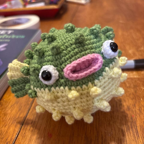 Pufferfish Crochet Pattern PDF, Amigurumi Fish Toy Tutorial, Sea Animal ...