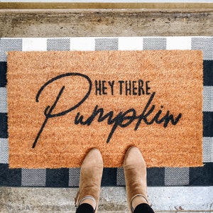 Hey There Pumpkin Welcome Mat, Doormat, Door Mat, Pumpkin Season ...