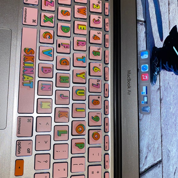 Pink Building Blocks Keyboard Stickers Laptop Keyboard Cover Vinyl ...