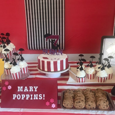 Mary Poppins Inspired Cake Topper, Mary Poppins Party Decorations - Etsy