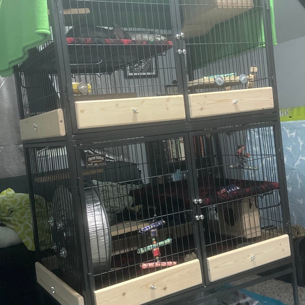 Original Full Sets of Cage Guards / Cage Poop Guards - SAFEST & MOST ...