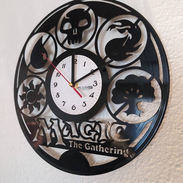 Magic the Gathering Vinyl Record Wall Clock 12 Inch Popular Card Game ...