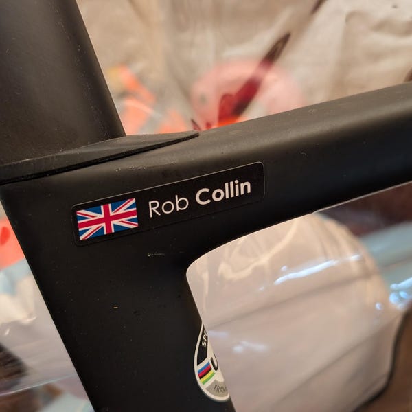 10x Cyclist Name Waterproof Sticker, Husband Gift for Cyclist Name on ...