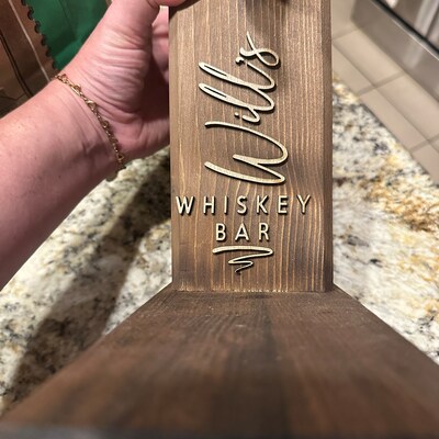 Personalized Handmade Oak Tree Bar Sign Custom Wood Bar Sign - Etsy