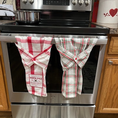 Black and White Kitchen Towels, Hanging Hand Towels, Cotton Dish Towels ...