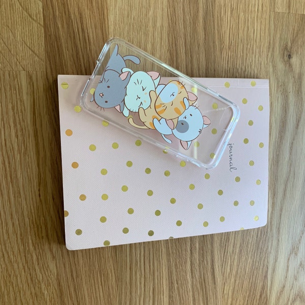 Kawaii Cat Cute Phone Case / Kitty Tower Clear Cell Phone Cover ...