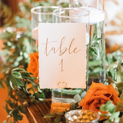 Table Number Inserts for Wedding Decor Frames, Hand Torn Deckled Edge ...