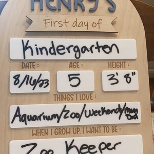 First Day of School Sign, Custom Interchangeable Board, Back to School ...