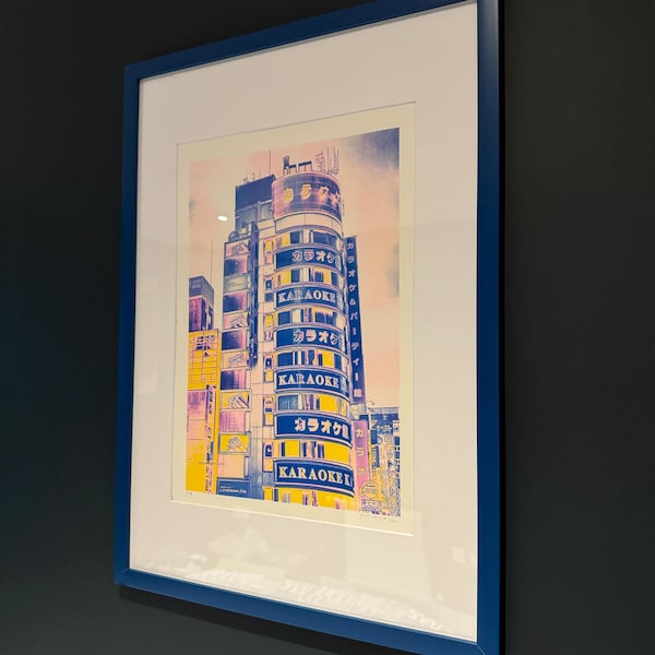 A3 Risograph Print of a Japanese Collage Landscape 2.0 - Etsy