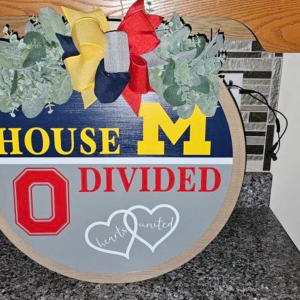 House Divided Door Sign | House Divided Sign | House Divided Wreath ...