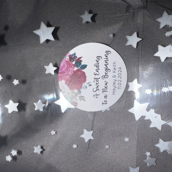 Personalized Printed Flower Stickers - Choose Your Floral Design and ...