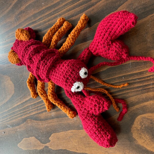 Lobster Crochet Pattern, Lobster Amigurumi Pattern, Crochet Lobster ...