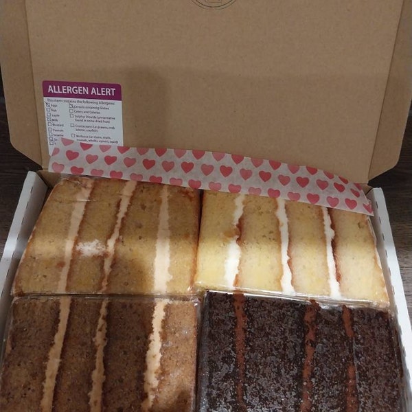 Letterbox Cake Slices SPECIAL FLAVOURS Birthday Cake 4 Cake Slices ...