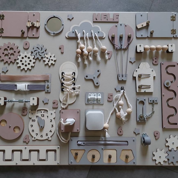 Big Busy Board, Activity Board for Exercising Fine Motor Skills - Etsy