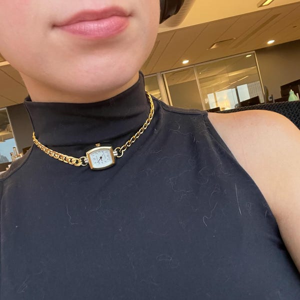 Watch Choker Necklace - Etsy