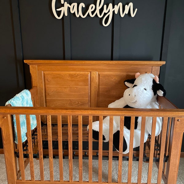 Custom Wood Name Sign for Nursery Girl, Boy, Over Crib Sign, Baby Name ...