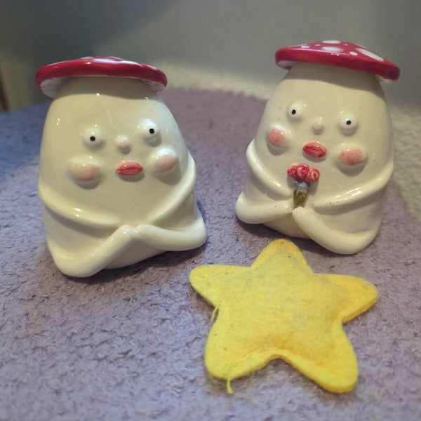 Weird Clown Mushroom, Ceramic Mushroom, Quirky Clown, Unique Decoration ...