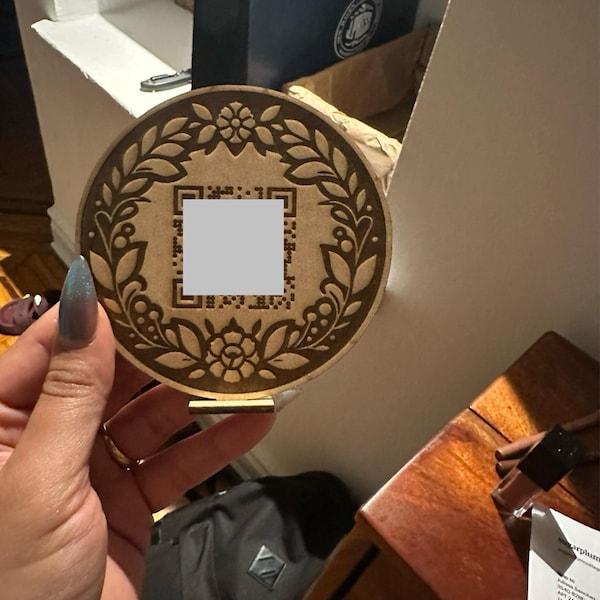 Personalized Wood QR Code: Engraved Sign | Your Website Link & Custom ...