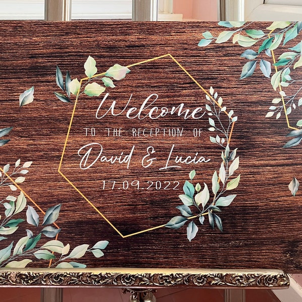 Rustic Wedding Welcome Sign, Wood Rustic Wood Wedding Sign, Welcome ...