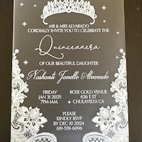 Quinceañera Announcement Mirror Quinceañera Invite Simple Quinceañera ...