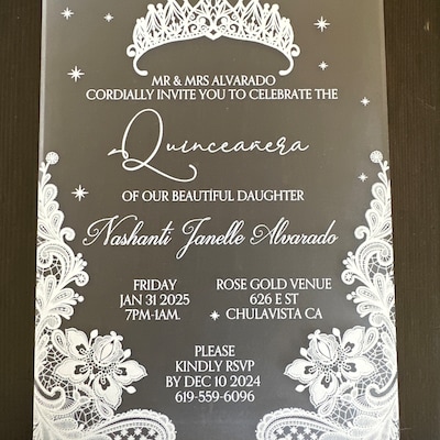 Elegant Quinceañera Invites Romantic Quinceañera Invites Simple Mis ...