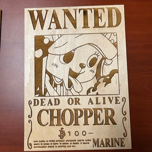 Chopper Wanted Poster SVG - Etsy