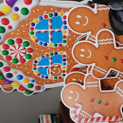 Gingerbread House Holiday Decoration, Christmas Yard Sign, Lawn Sign ...