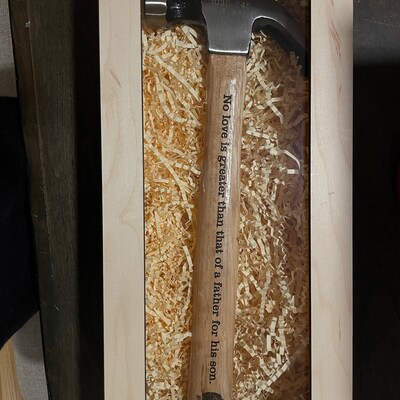 Custom Engraved Hammer / Wooden Gift Box Unique Gift for Fathers / Dad ...