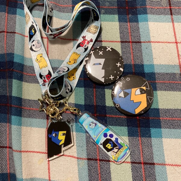 ENA Merch Bundle W/ Charms, Buttons, and a Lanyard - Etsy