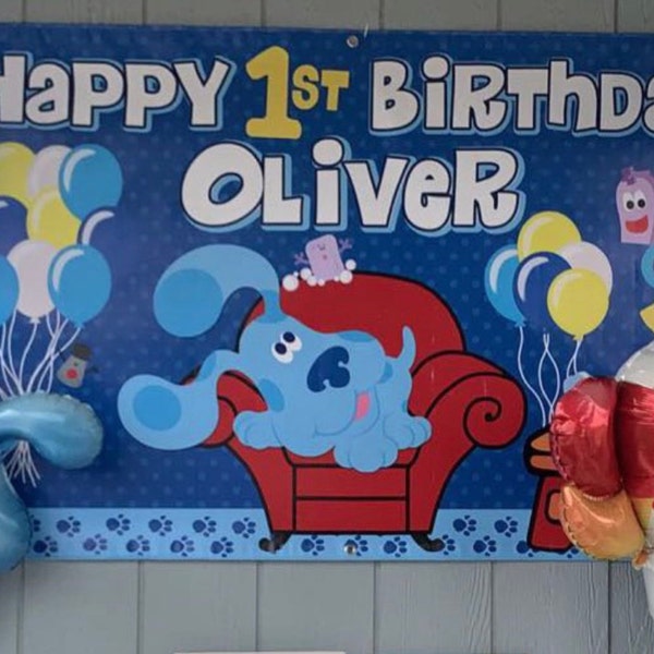 Blue's Clues Birthday Banner, Blue's Clues Party Banner, Blue's Clues Banner, Birthday Banner ...