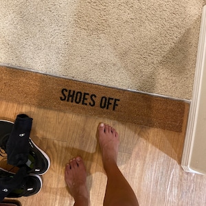 Shoes off Skinny Doormat, Shoes off Door Mat, Shoes off Welcome Mat ...