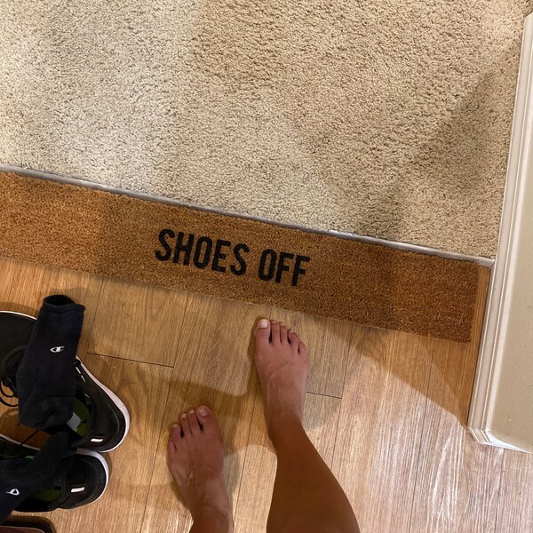 Shoes off Skinny Doormat, Shoes off Door Mat, Shoes off Welcome Mat ...